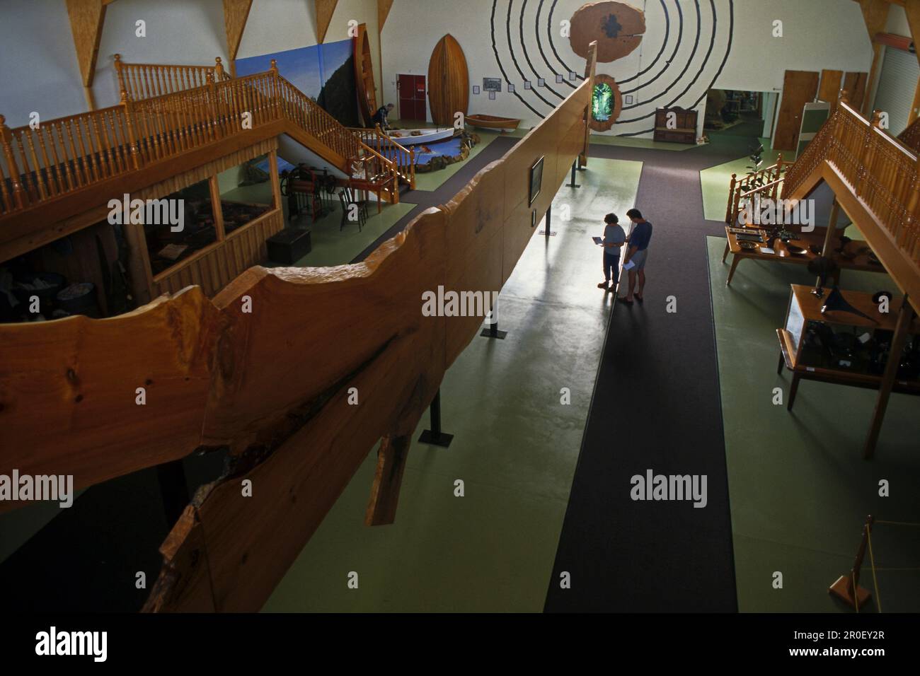 People inside the Kauri and Pioneer Museum, Matakohe, North Island, New ...