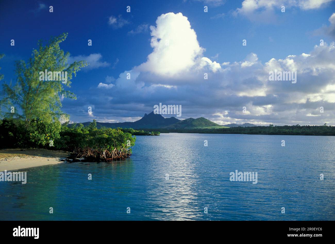 View from Ile aux Cerf at Mauritius, Ile aux Cerf, Mauritius, Indian ...