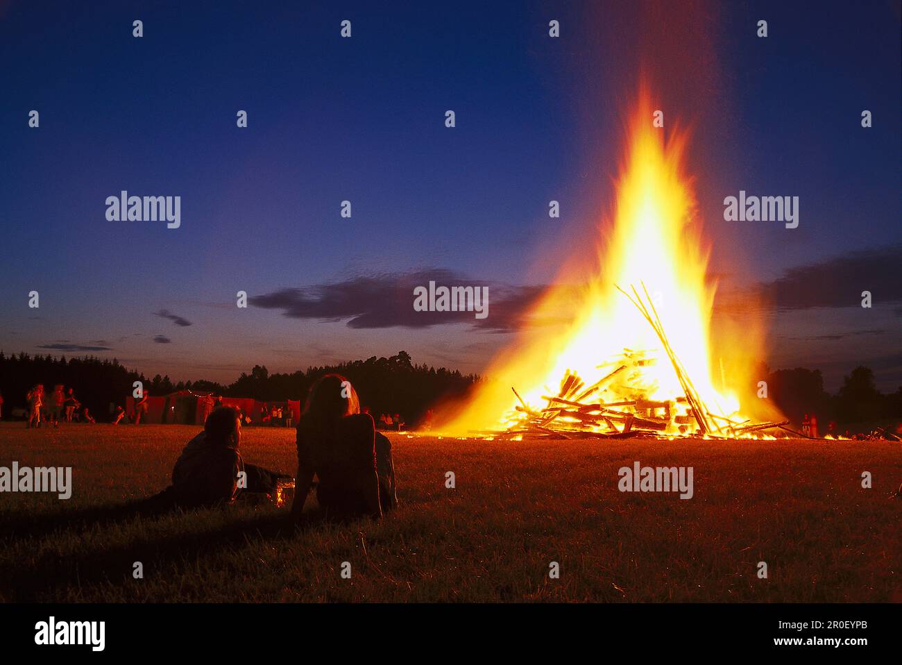 Bonfire on Midsummer, Iffeldorf, Bavaria, Germany Stock Photo - Alamy