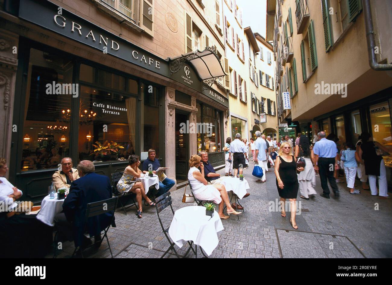 Grand Cafe, Old Town, Lugano, Tessin Switzerland Stock Photo - Alamy