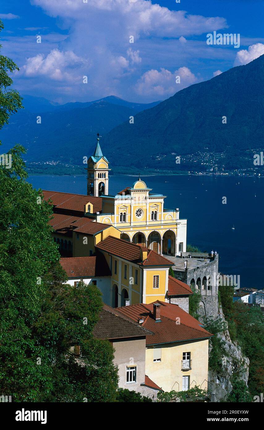 Pilgrimage Church Madonna del Sasso, Locarno, Lago Maggiore Tessin ...