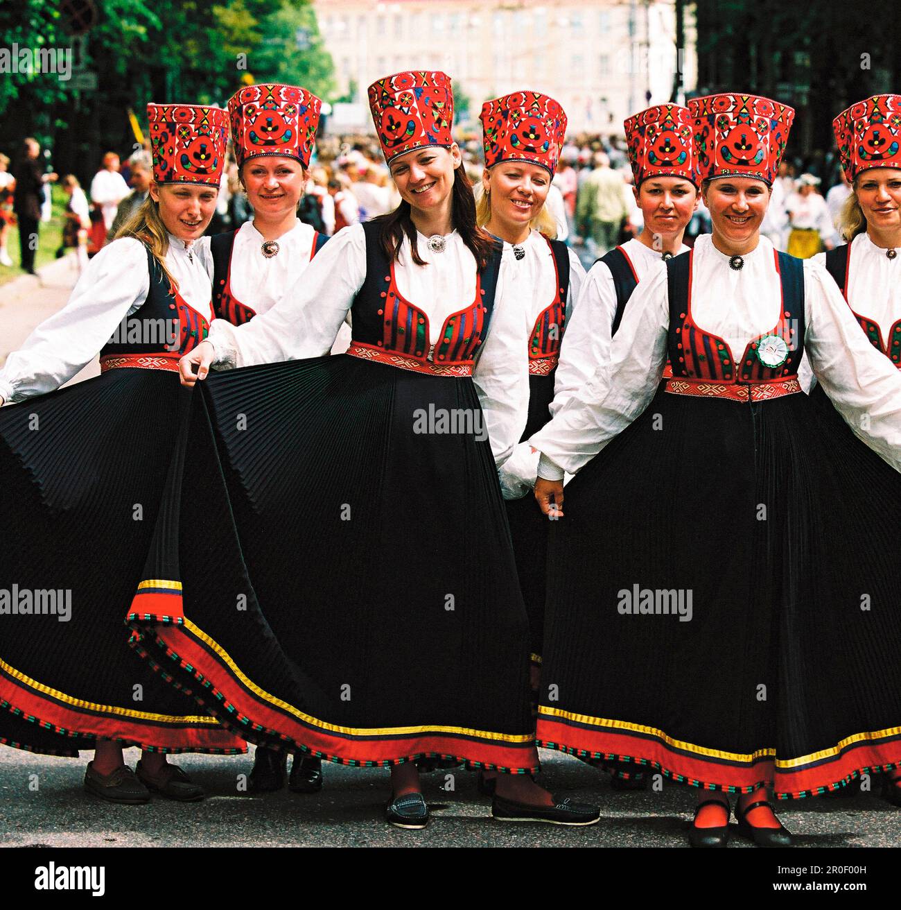 Women with traditional costume, Tallinn Estonia Stock Photo - Alamy