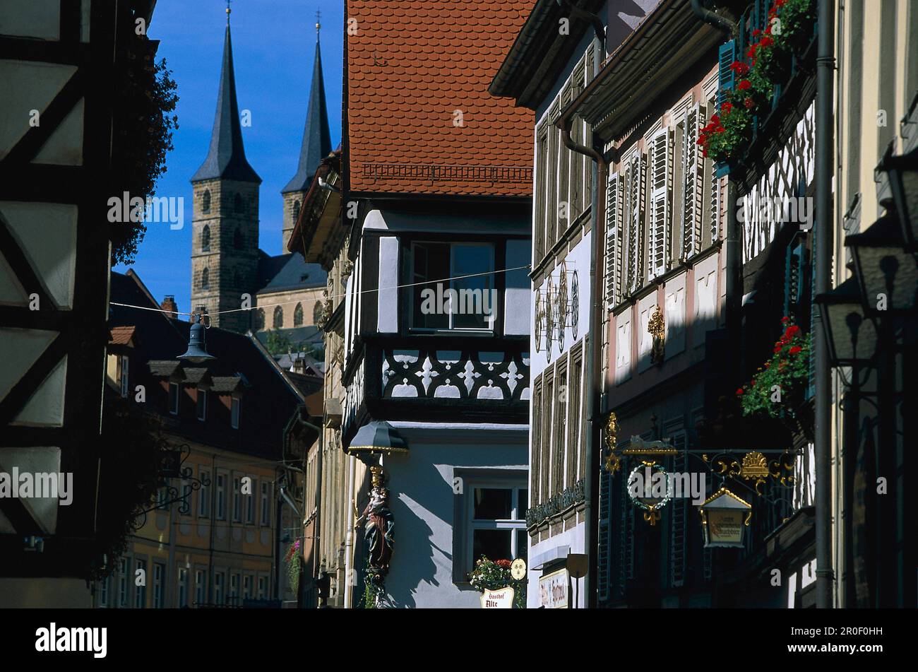 Old alley, Bamberg, Franconia, Bavaria Germany Stock Photo - Alamy