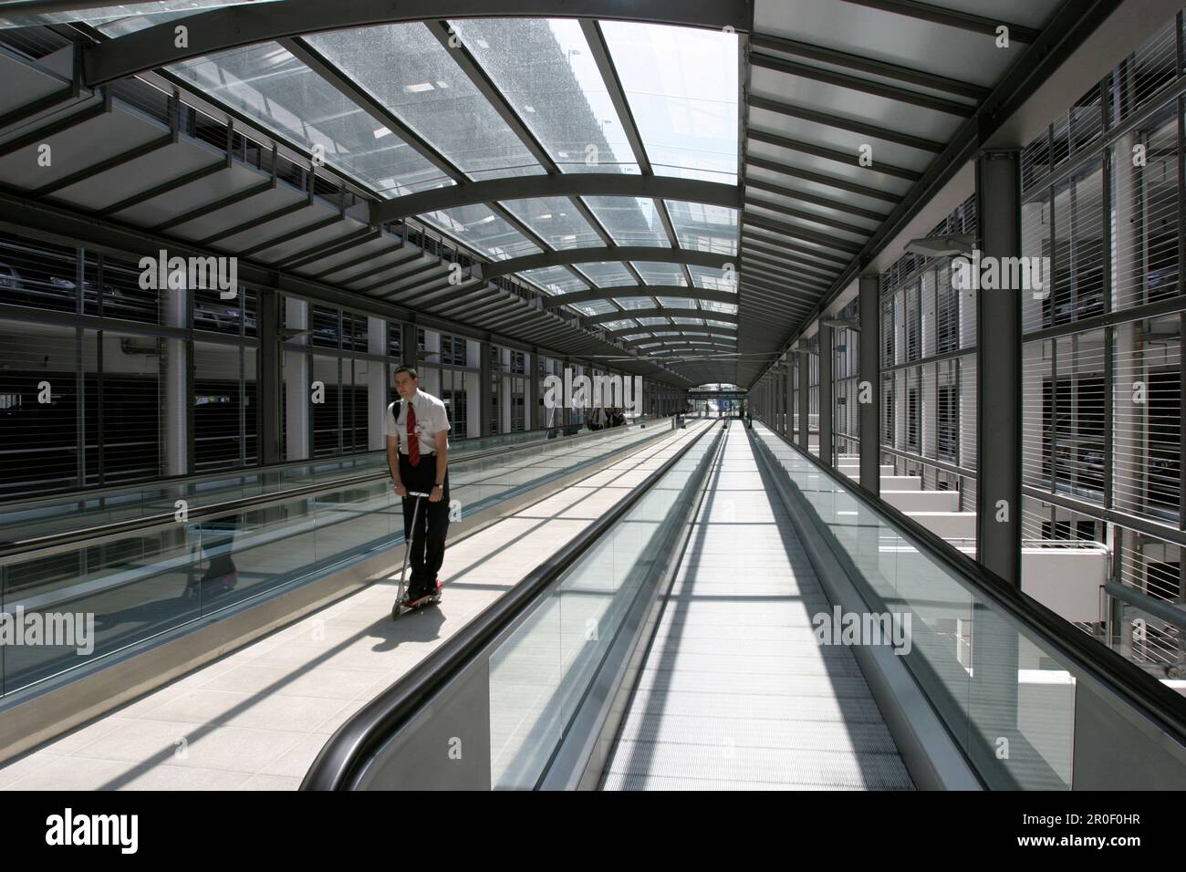 Escalator to Parking Garage, Airport Munich, Bavaria Germany Stock ...