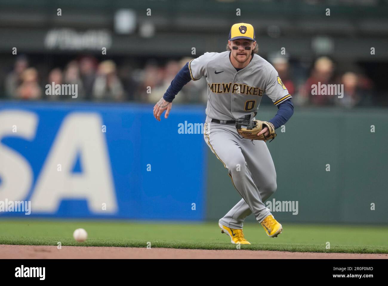 Milwaukee Brewers' Brice Turang during a baseball game against the San ...