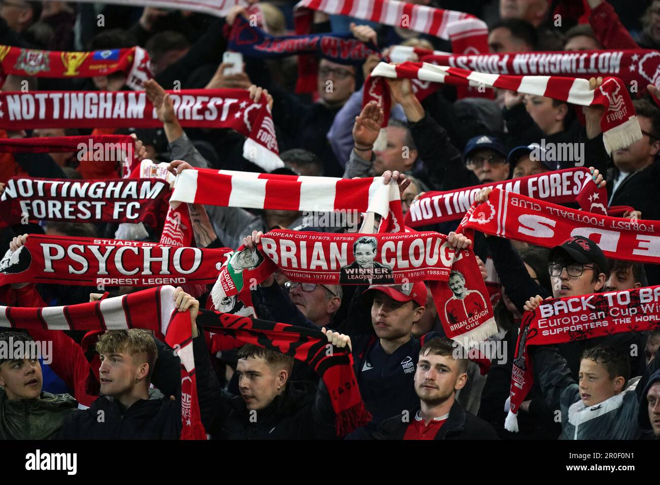 Nottingham Forest fans in the stands show their support during the ...