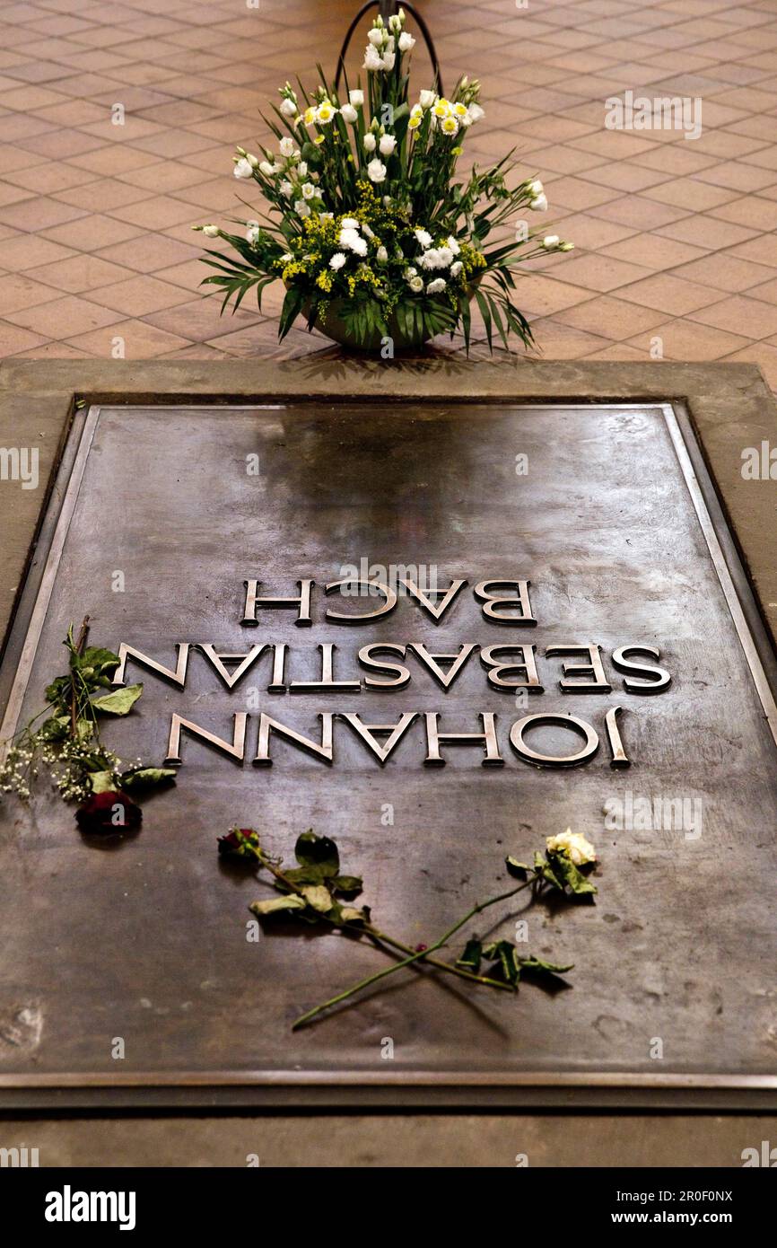 St. Thomas Church with the grave of Johann Sebastian Bach, Leipzig ...