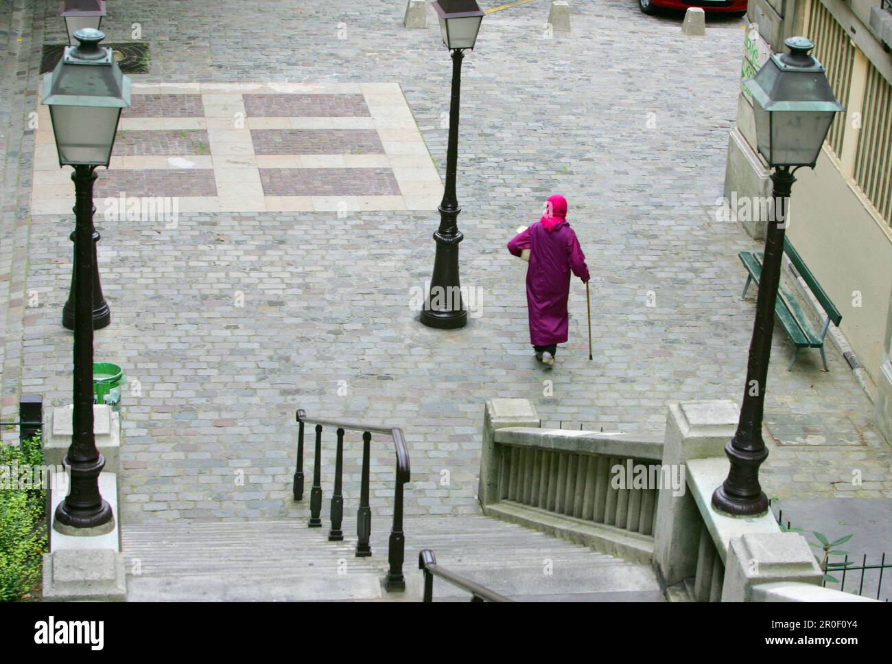 Stairs, Montmartre, Paris, Frankreich, Paris, Montmartre, Treppe mit ...