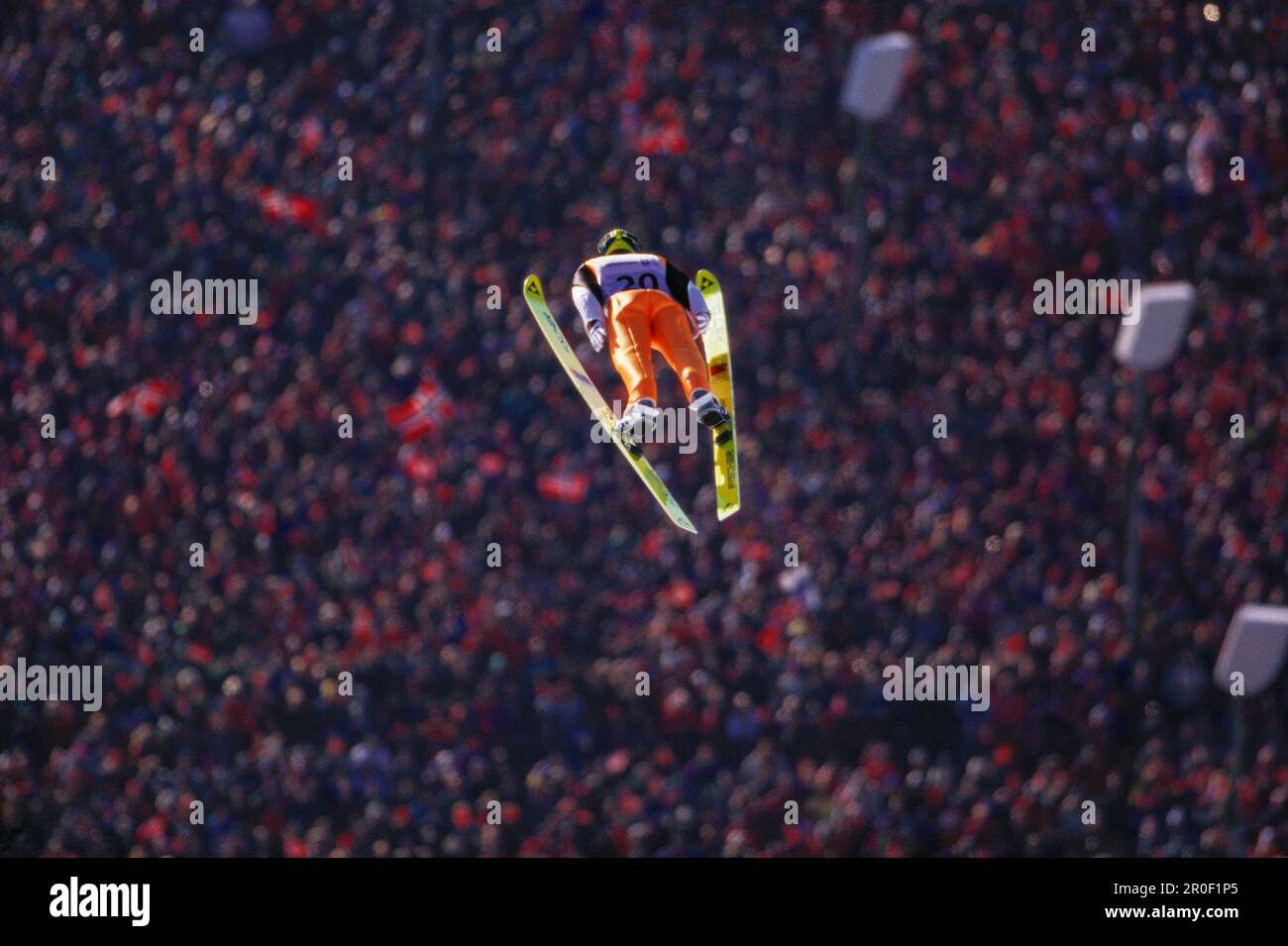 Ski jumper and spectators at the olympic games Stock Photo - Alamy