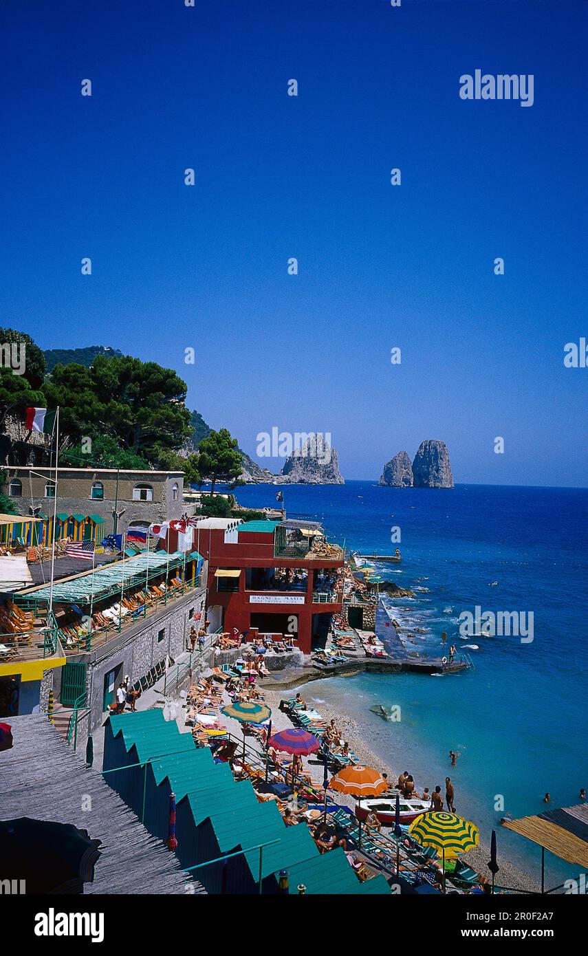 Capri beach sunbathing hi-res stock photography and images - Alamy