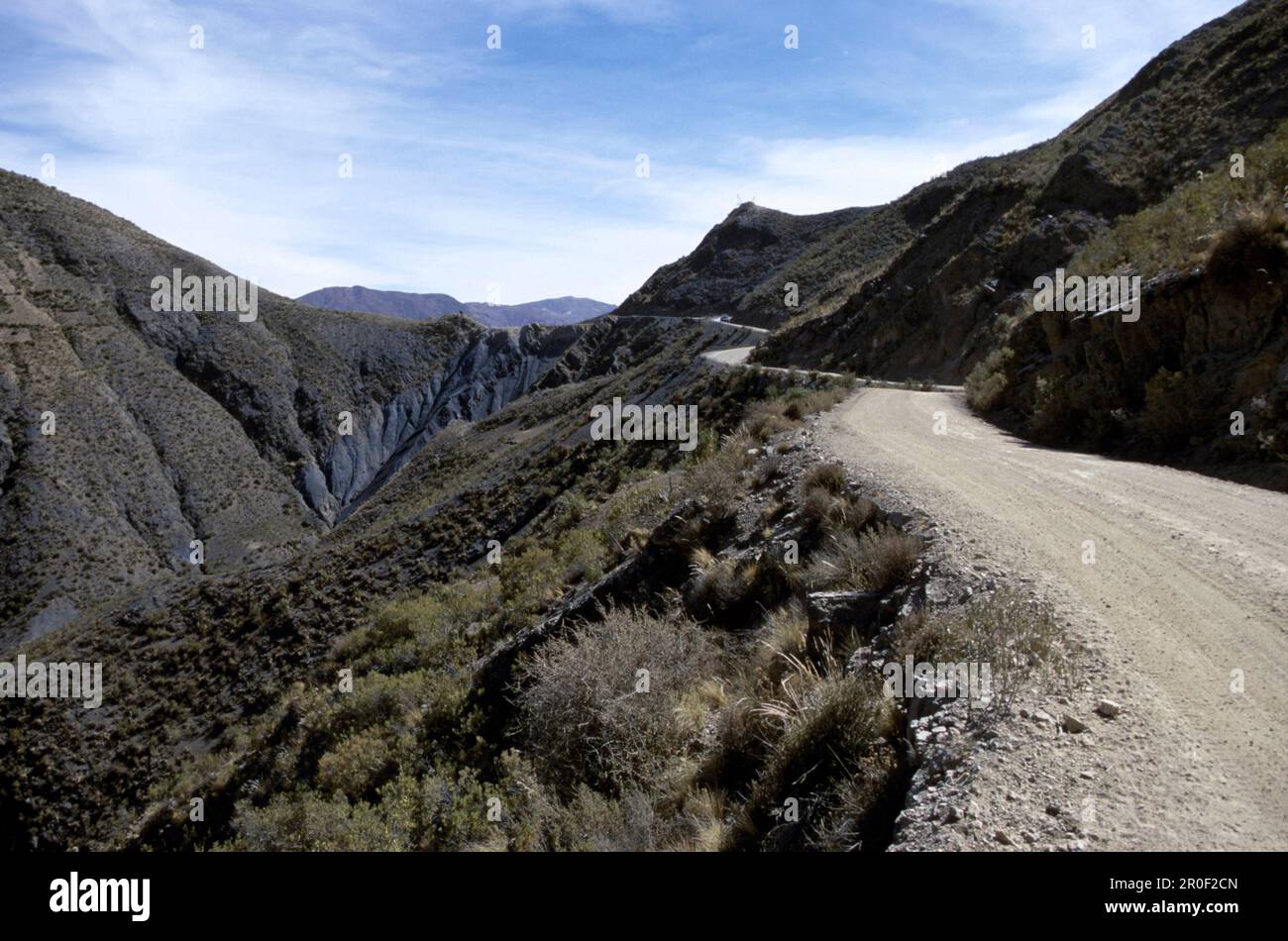 Mountain road in the mountains, Colquechaca, Bolivia Stock Photo - Alamy