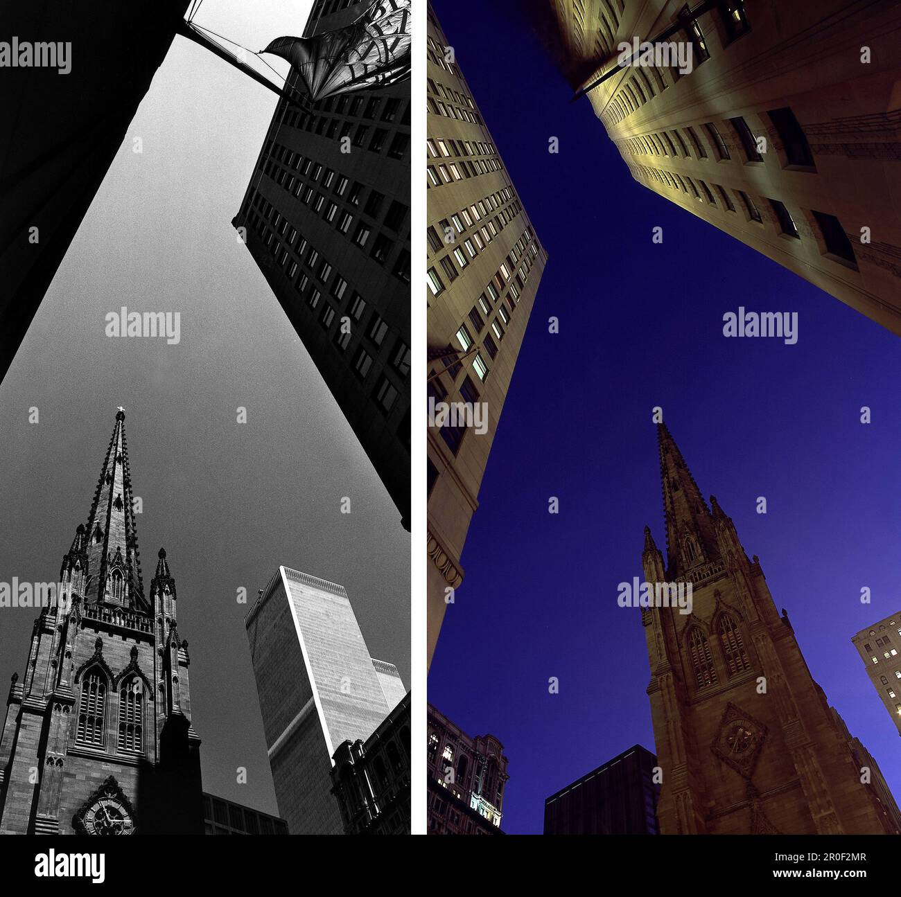 Wall Street, before and after, USA New York City, before and after the ...