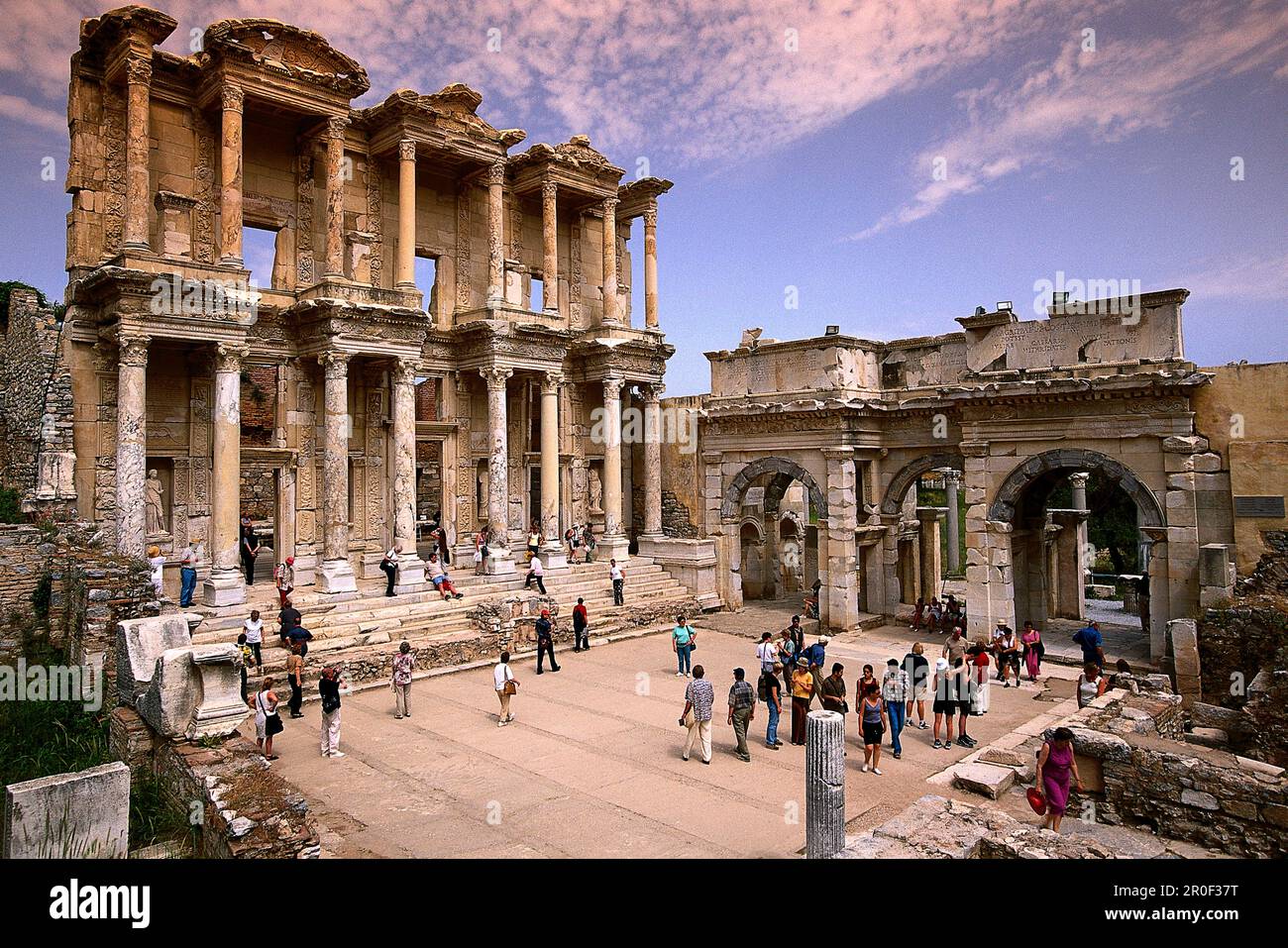 Library of Celsus and South gate, Ancient city of Ephesus, Turkish ...
