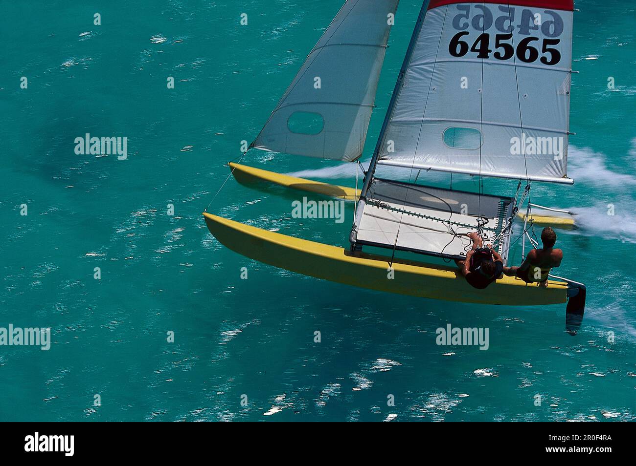 Sailing Hobie Cat, Hawaii Stock Photo - Alamy