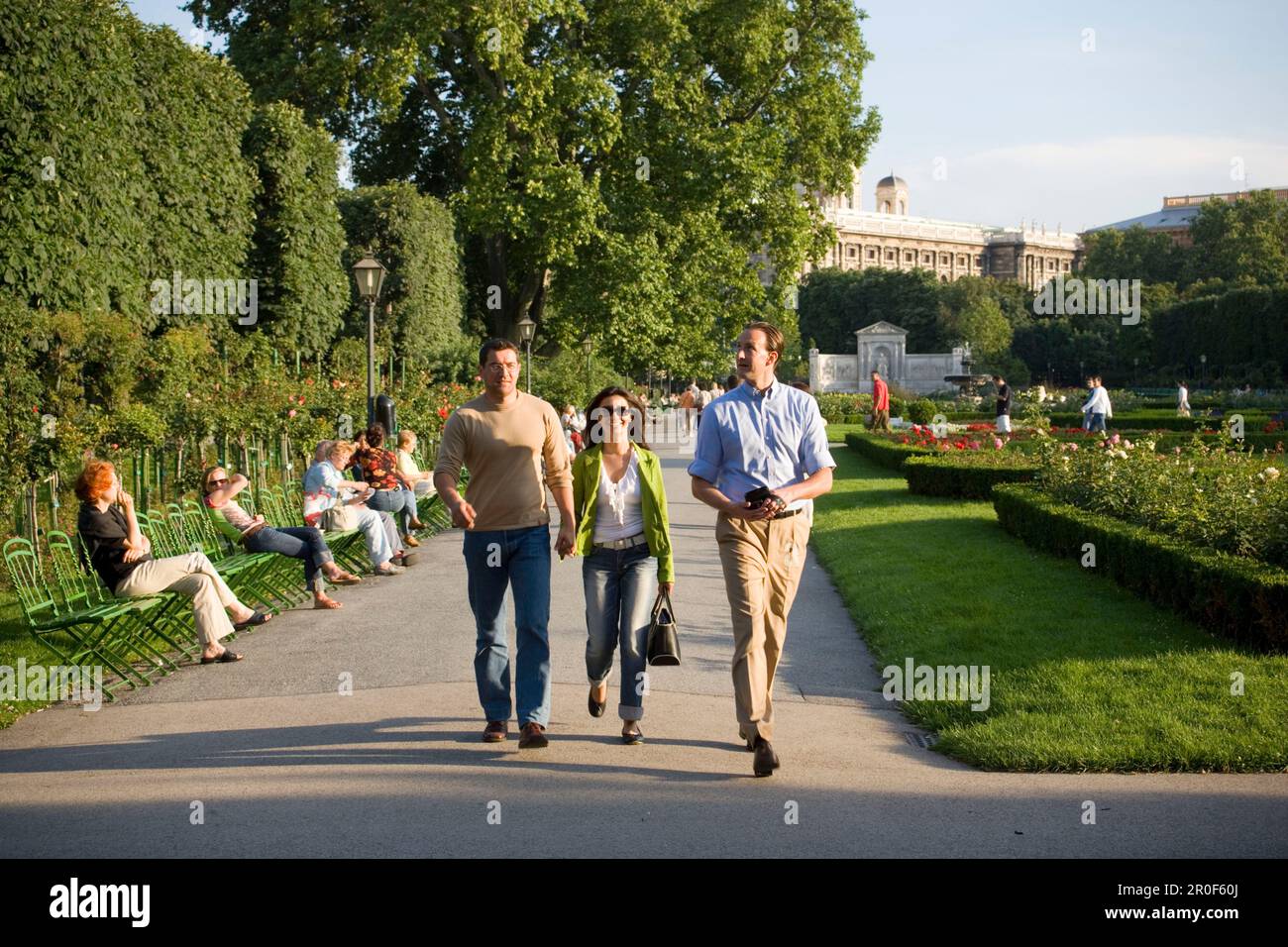 People walking trough Volksgarten, Vienna, Austria Stock Photo - Alamy