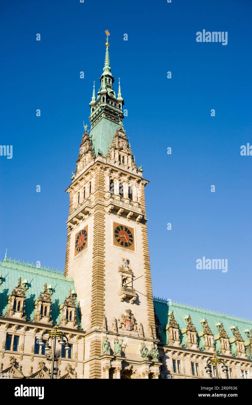 Spire of town hall, Hamburg, Germany Stock Photo - Alamy