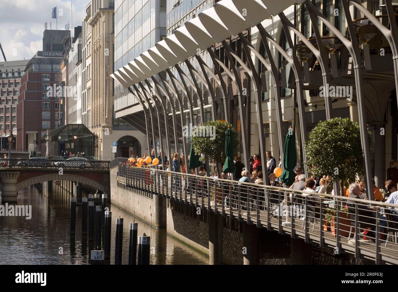 View along Alsterarcades, Hamburg, Germany Stock Photo - Alamy