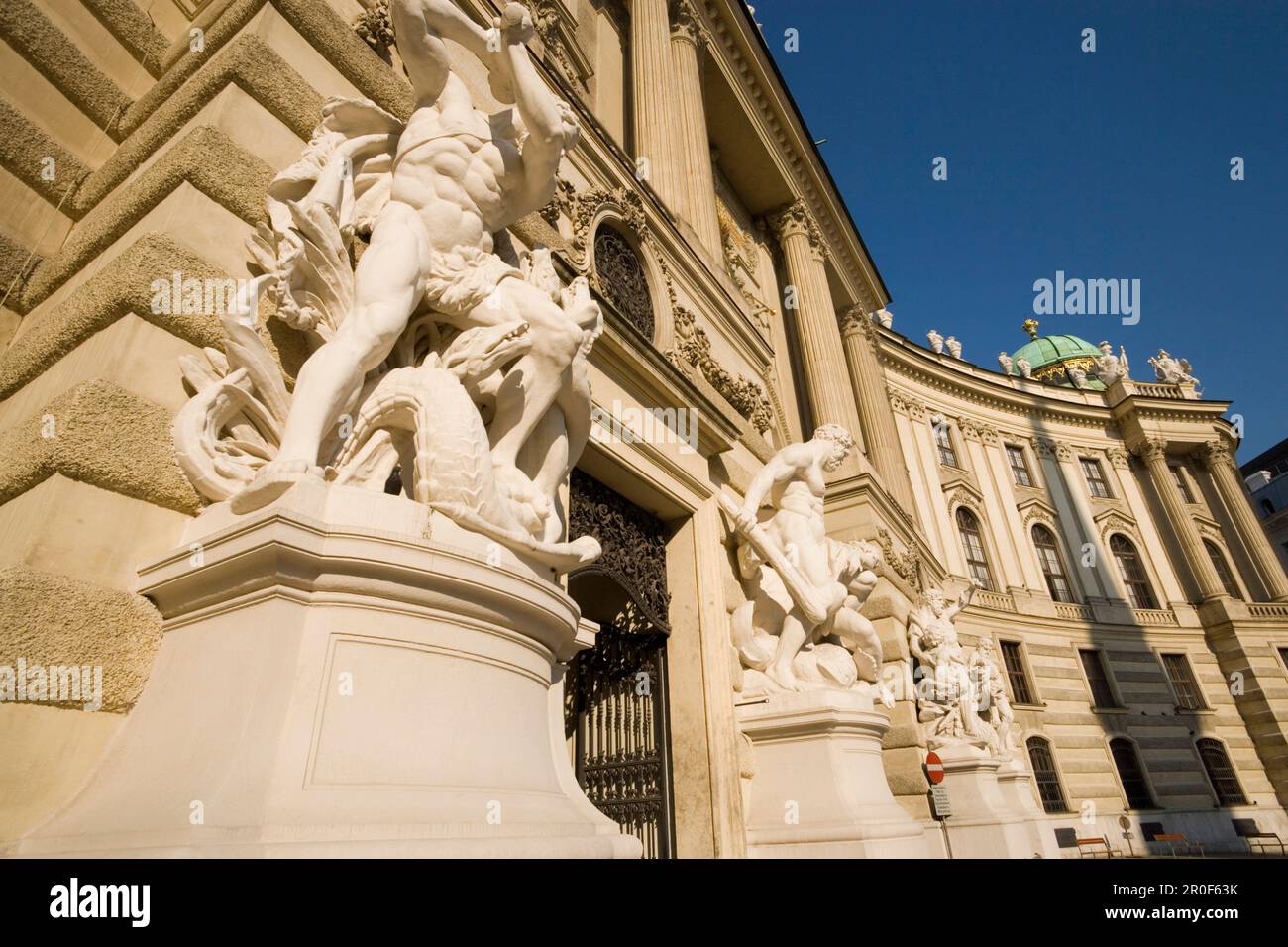 Statues of Hercules at Michaelertor, Alte Hofburg, Michaelerplatz ...