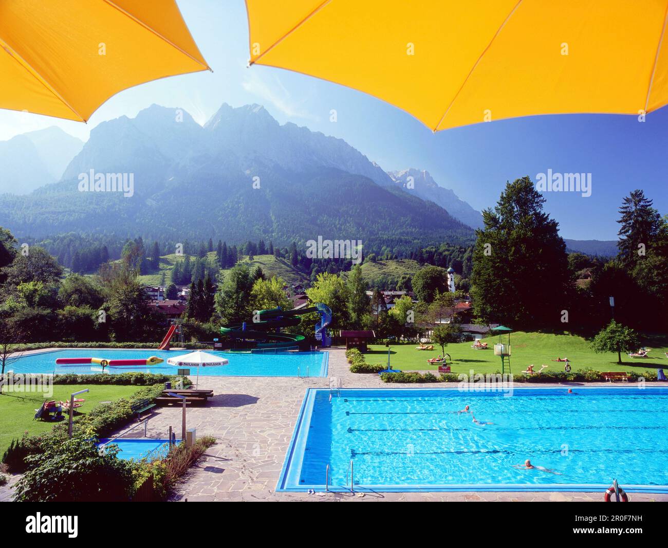 Swimming pool, Grainau, Upper Bavaria, Germany Stock Photo - Alamy