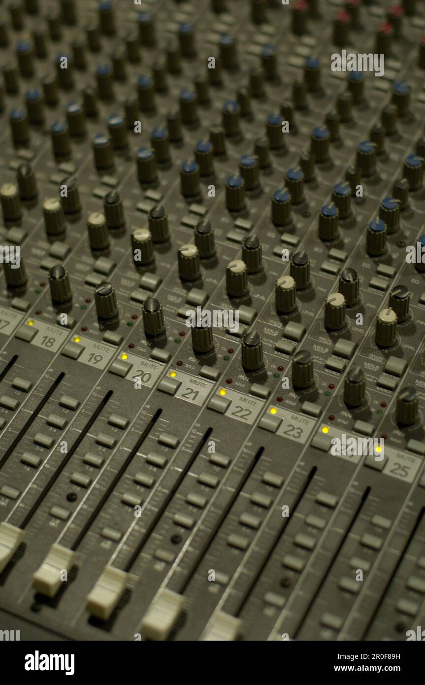 Mixing console, mixer Stock Photo - Alamy