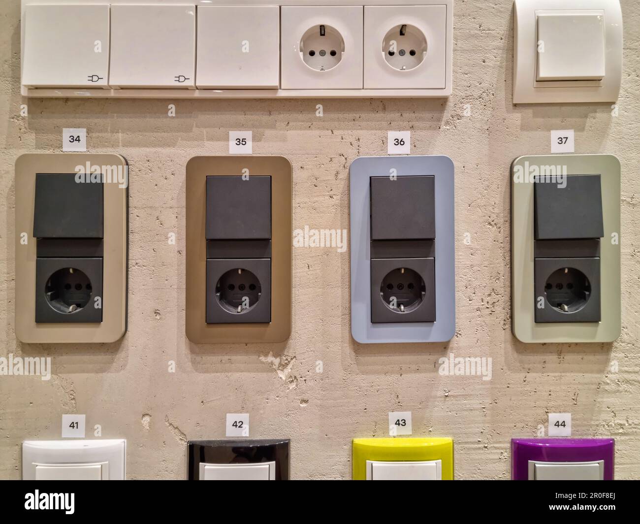 Different designs of electric sockets. Modern house improvement ...