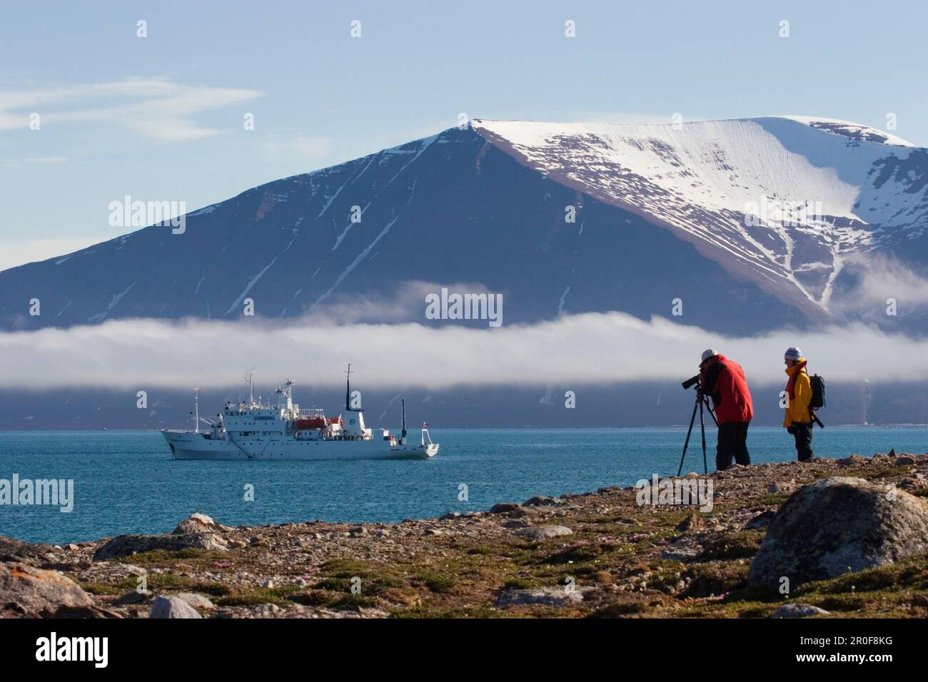 Photographer, ship, Svalbard, Norway Stock Photo - Alamy