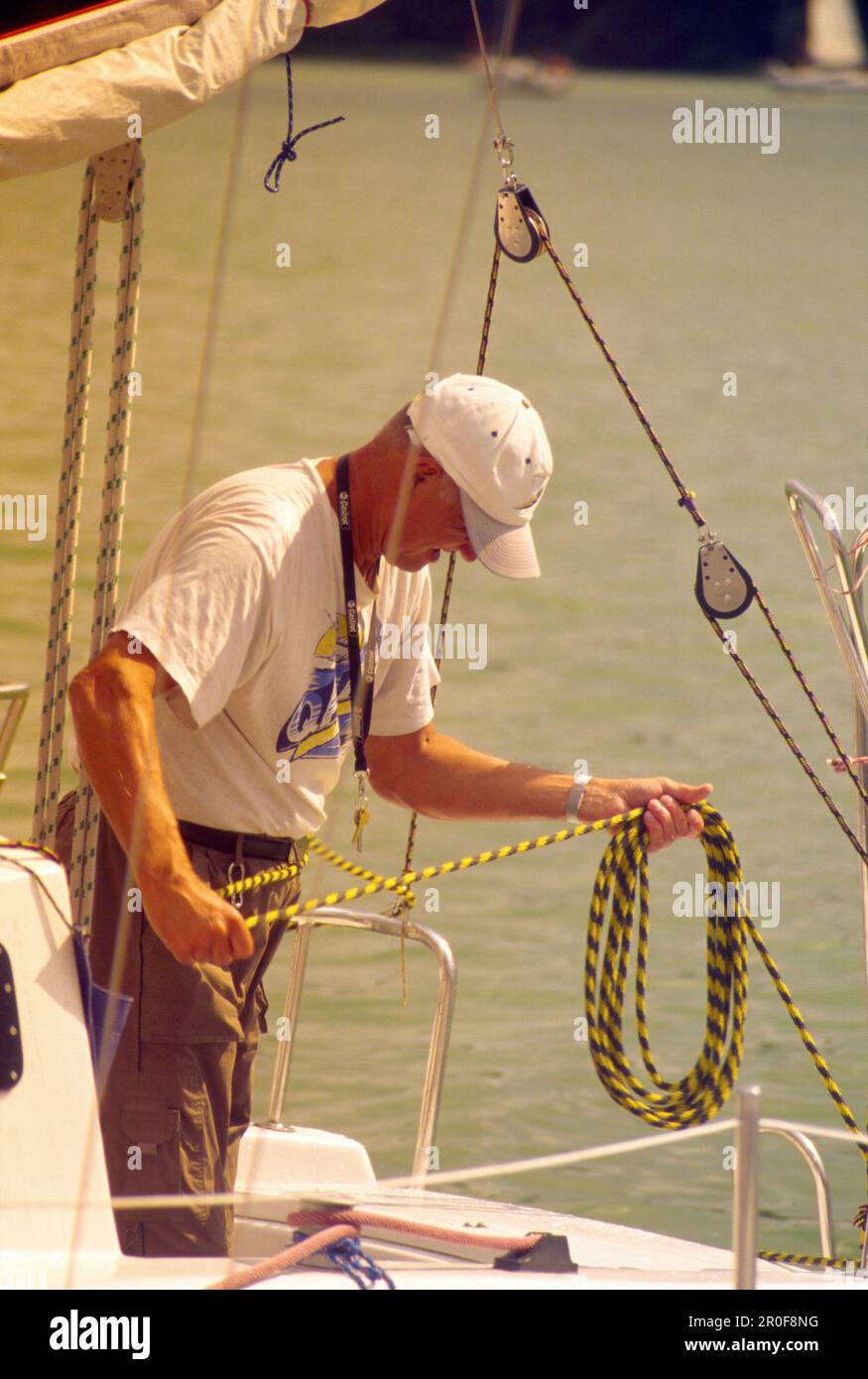 Sailor on Sniardwy Lake - Mazurian Lake District, Poland Stock Photo ...