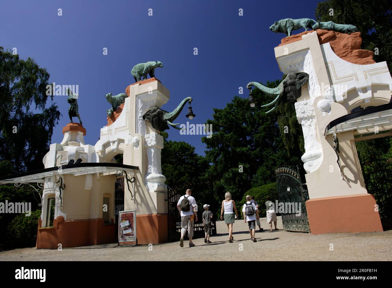 Tierpark Hagenbeck, famous Zoo, entrance, Hamburg, Germany Stock Photo ...
