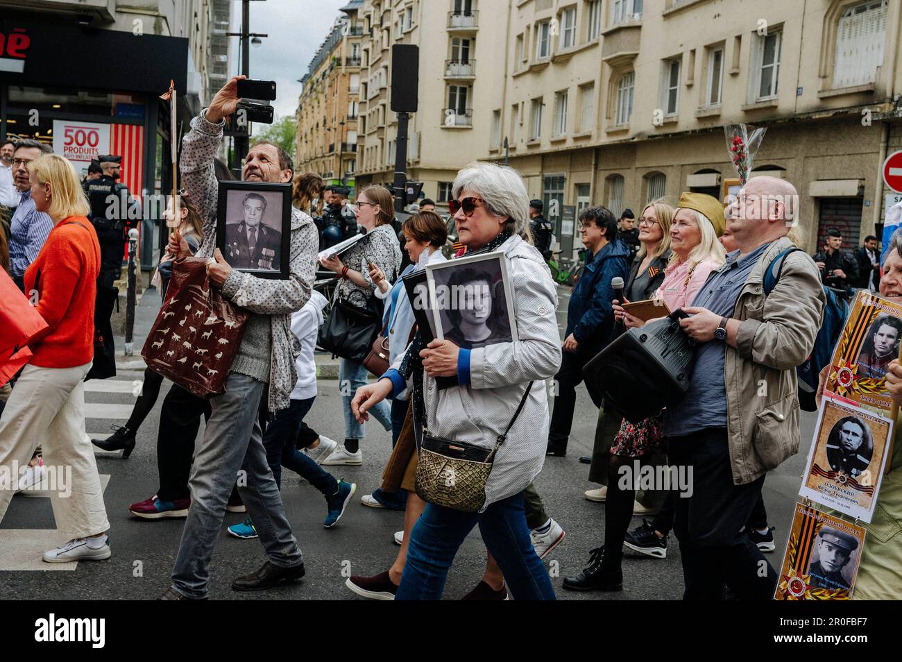 Jan Schmidt-Whitley/Le Pictorium - Immortal Regiment march in Paris - 8 ...