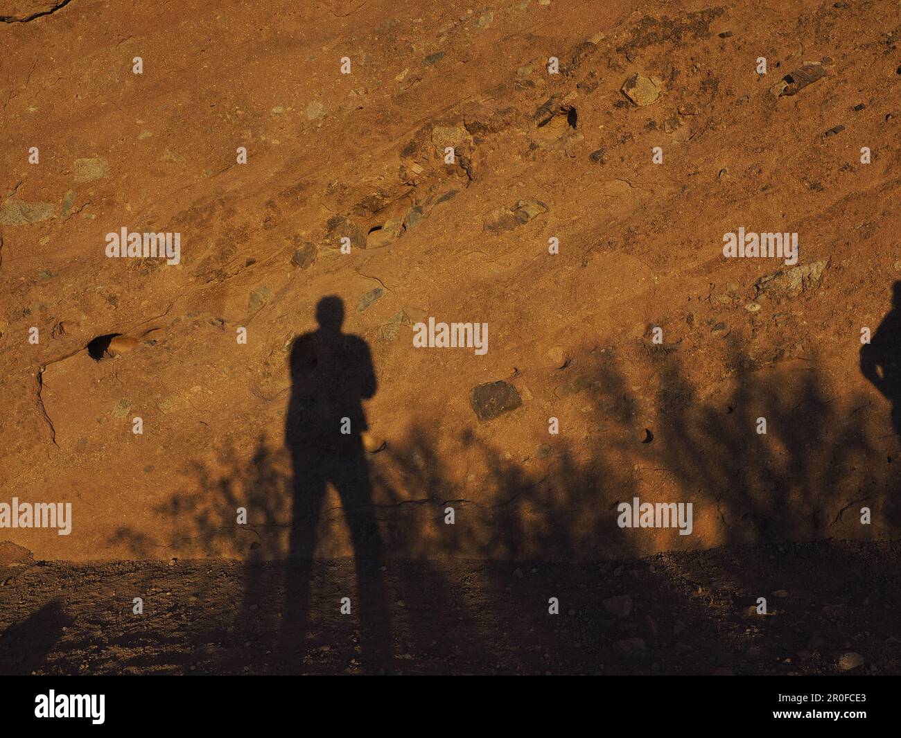 CAMELBACK MOUNTAIN VIEW OF.TRAIL WITH SHADOWS ON ROCKS. APPEARANCE OF ...