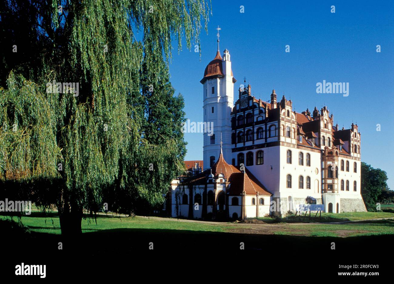 View of Basedow castle, Basedow, Mecklenburg-pomerania, Germany, Europe ...