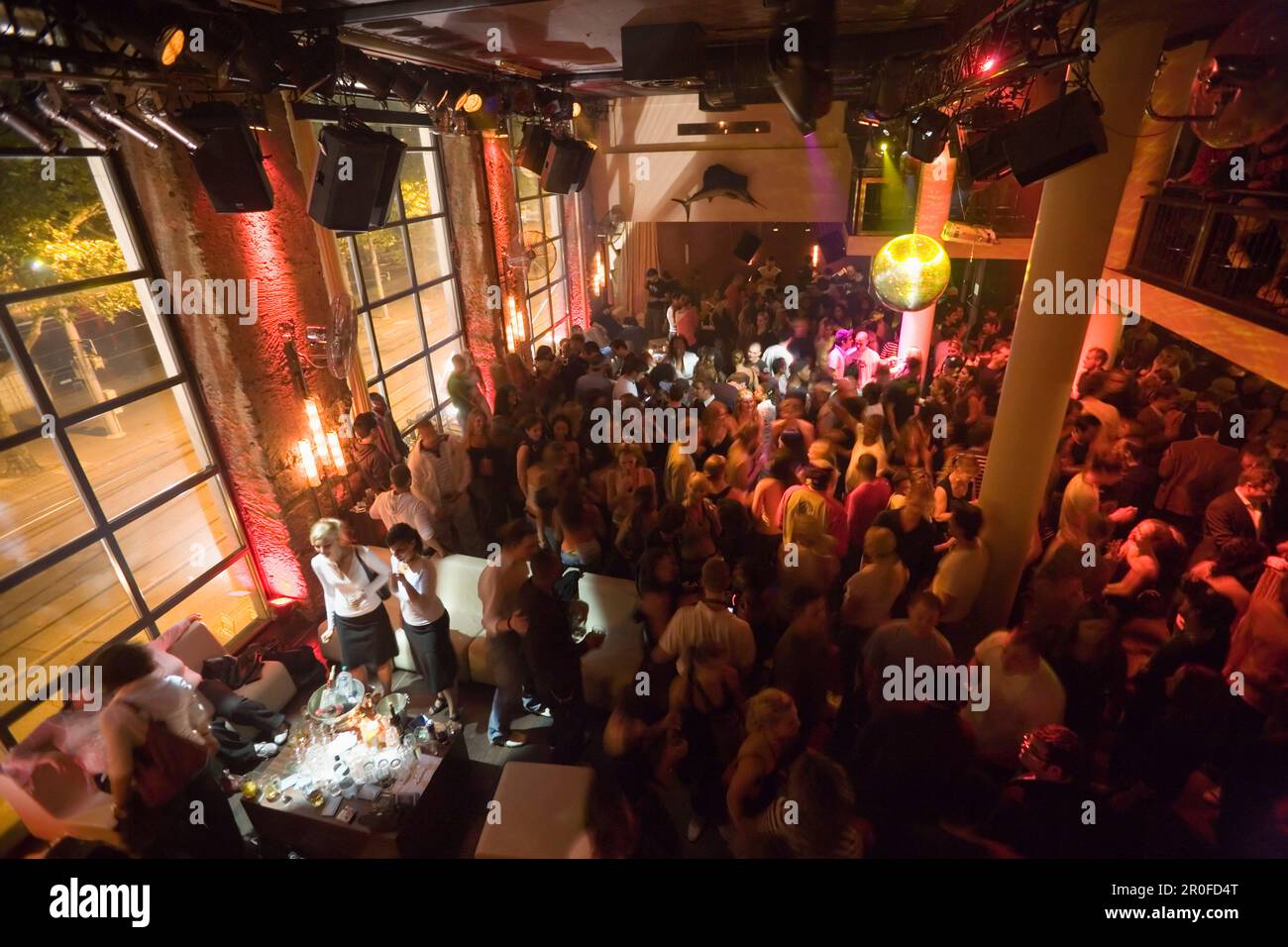 People dancing in the Club Mascotte, the oldest nightclub in Zurich ...