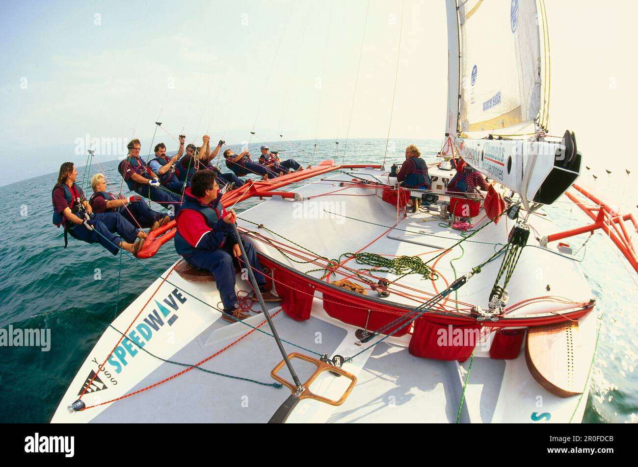 A group of people sailing, Catamaran, Sport Stock Photo - Alamy