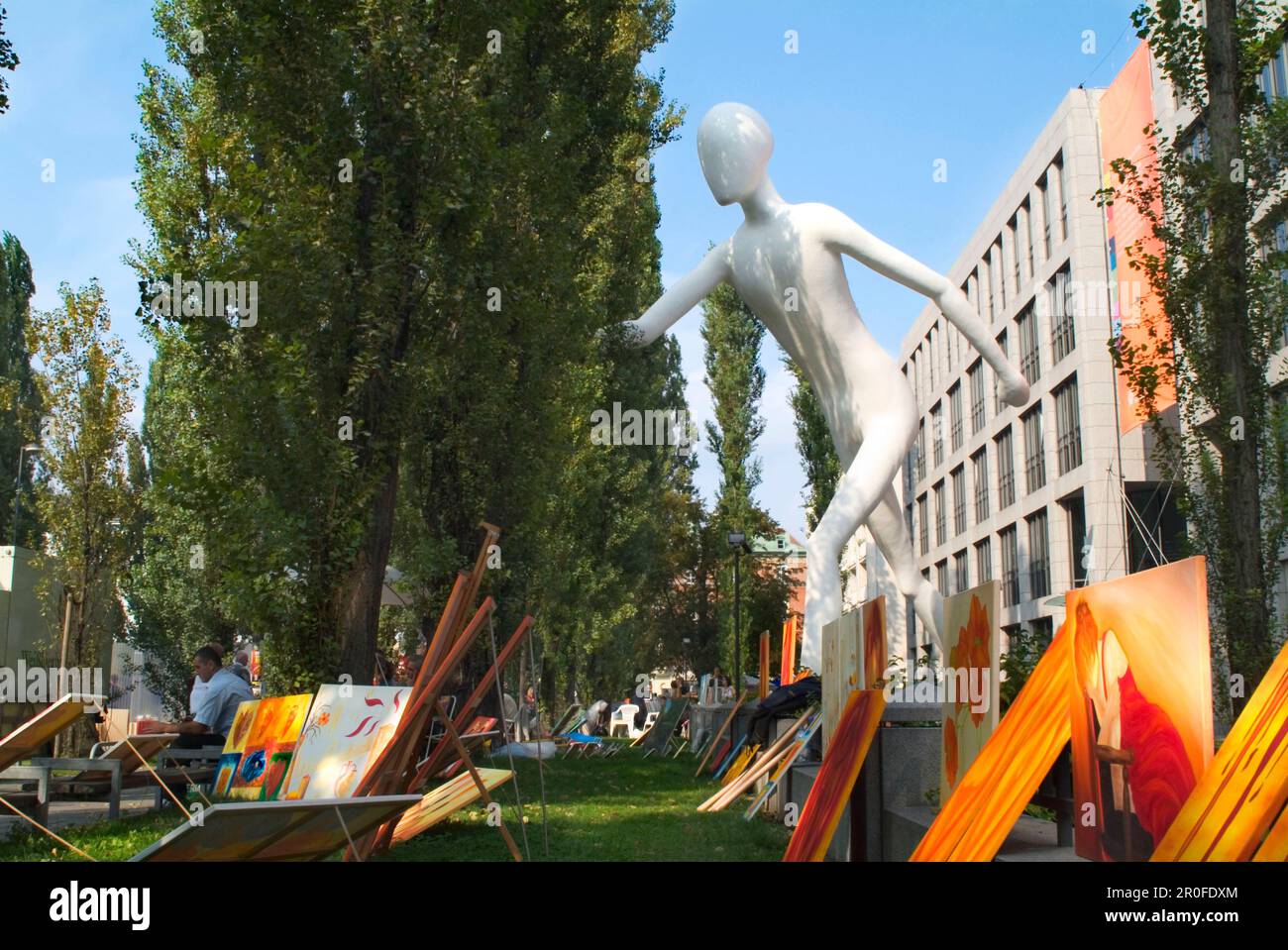 Running Man, Sculpture in Schwabing, Munich, Bavaria, Germany Stock ...