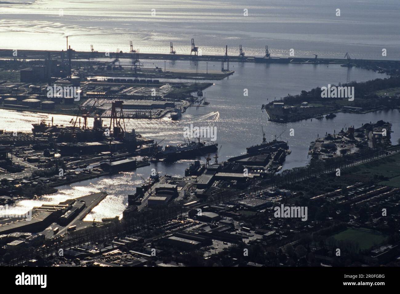 Aerial view emden port hi-res stock photography and images - Alamy