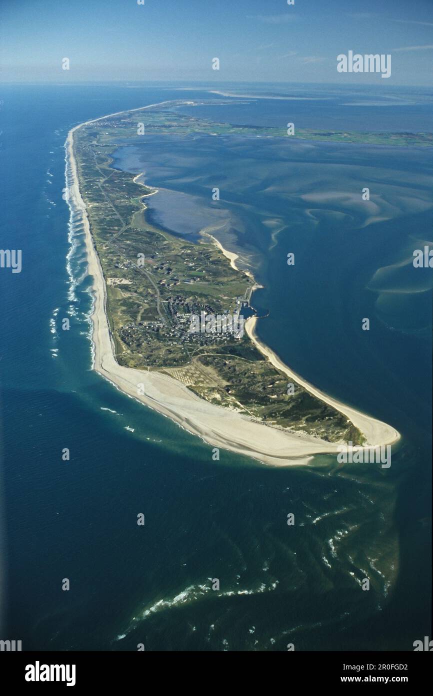 aerial photo of North Frisian island, Sylt in the federal state of ...