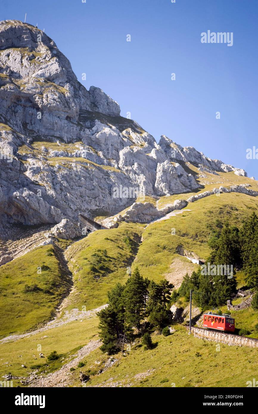 Pilatus Railway, the steepest cog railway in the world, Lake Lucerne ...