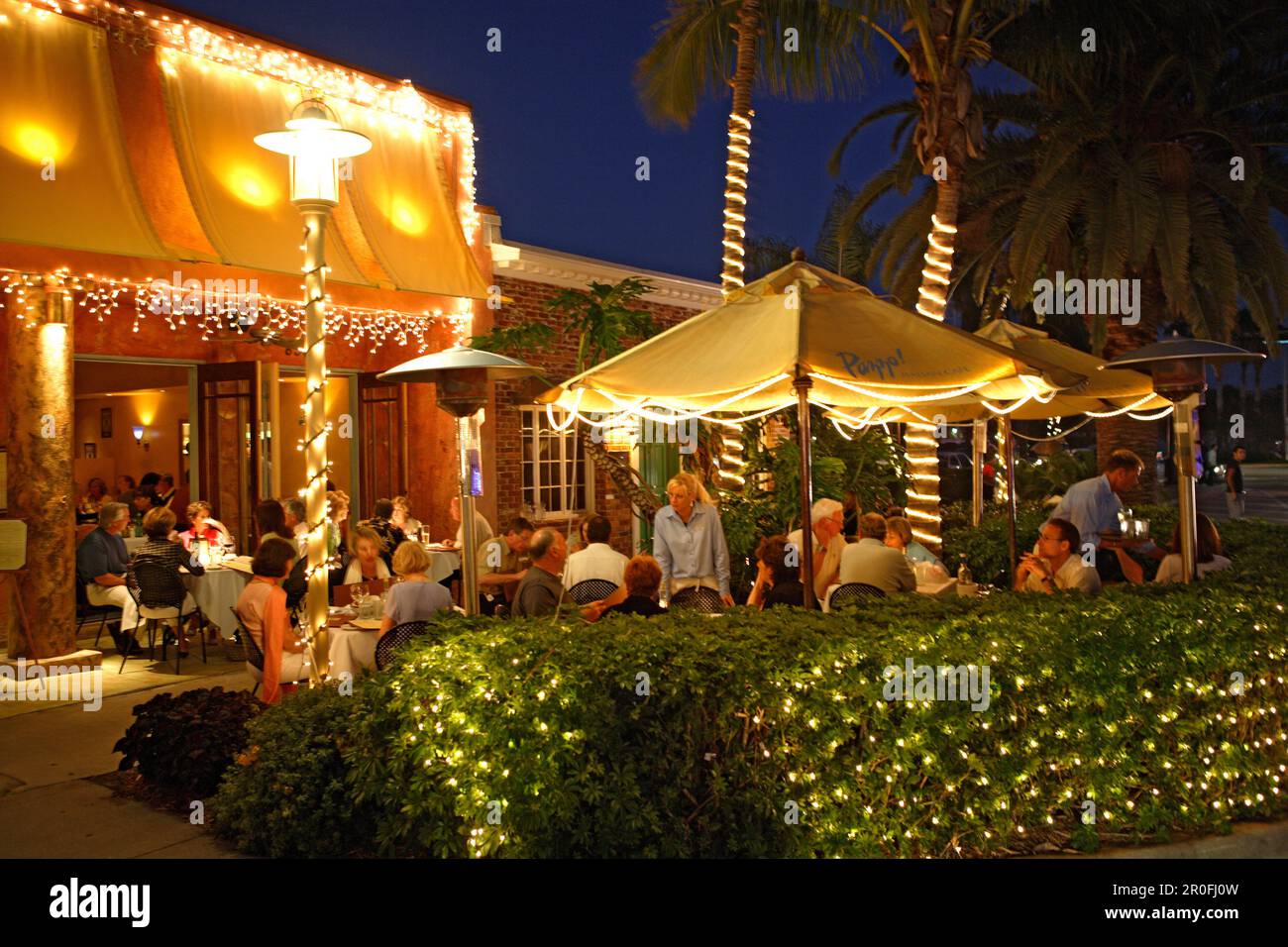 Dining in Restaurant Pazzo on 5th Avenue, Naples, Florida, USA Stock ...