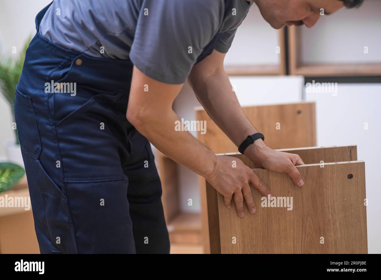 Furniture assembly for customer carpenter installing smooth polished ...