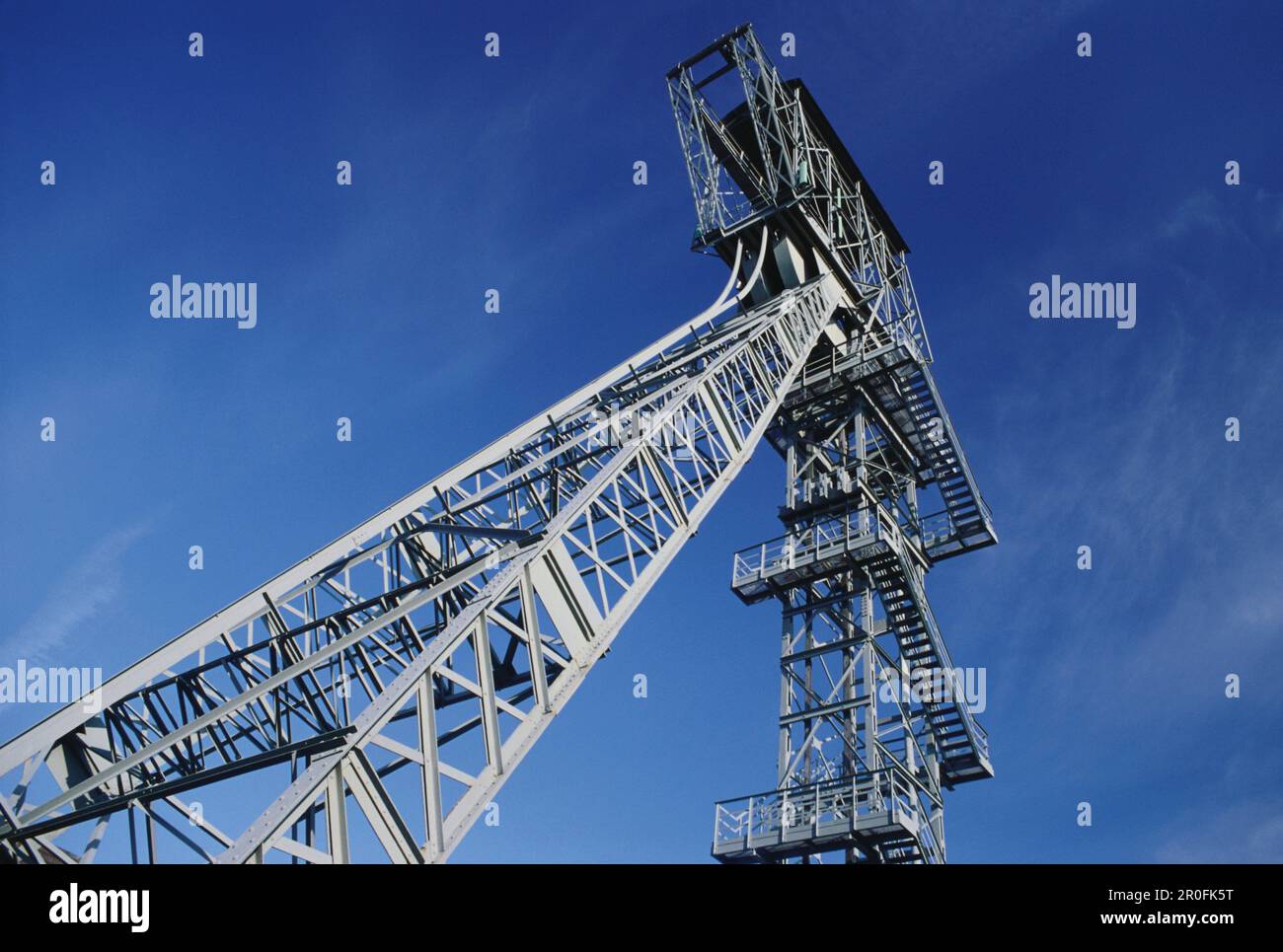 Pit mine headstock, colliery museum, Zeche Zollern II, Dortmund, North ...