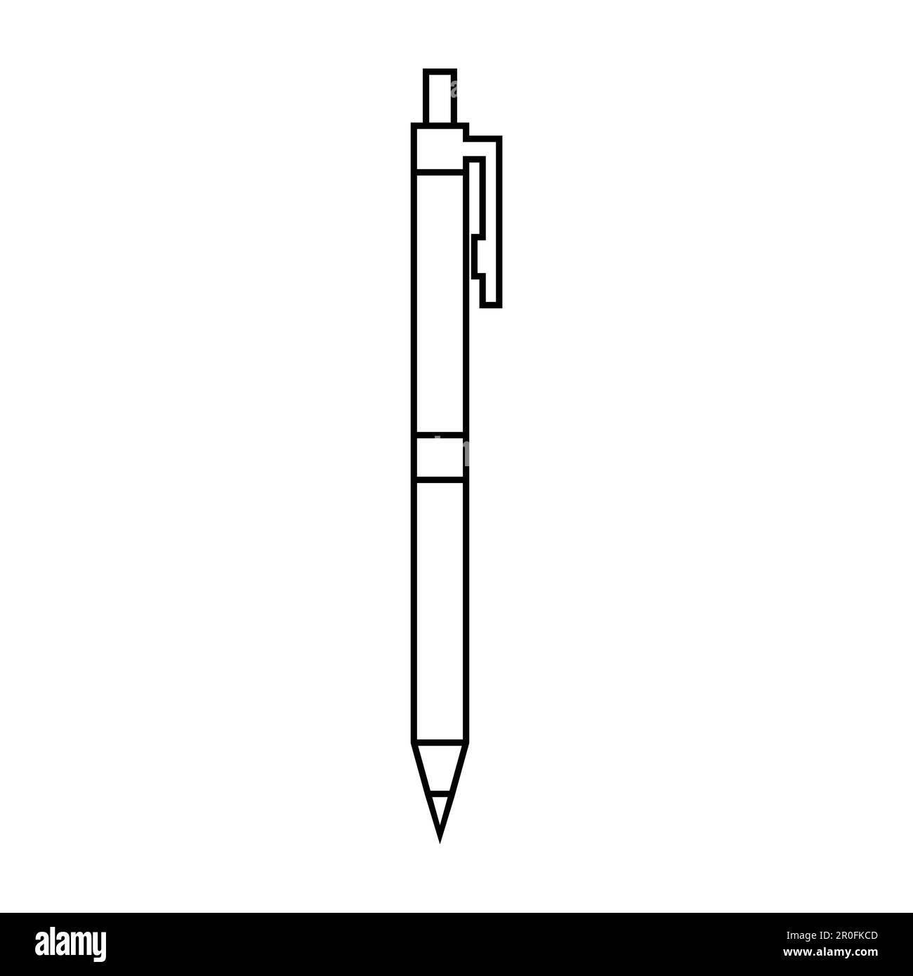pen line icon on white background Stock Vector Image & Art - Alamy