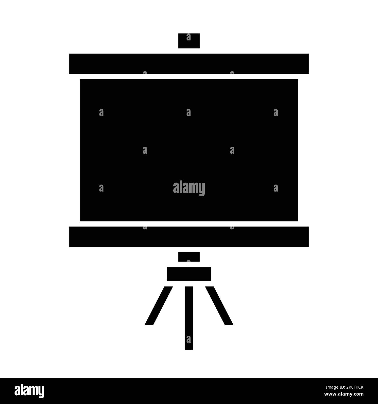 Presentation board vector icon. Black illustration isolated on white ...