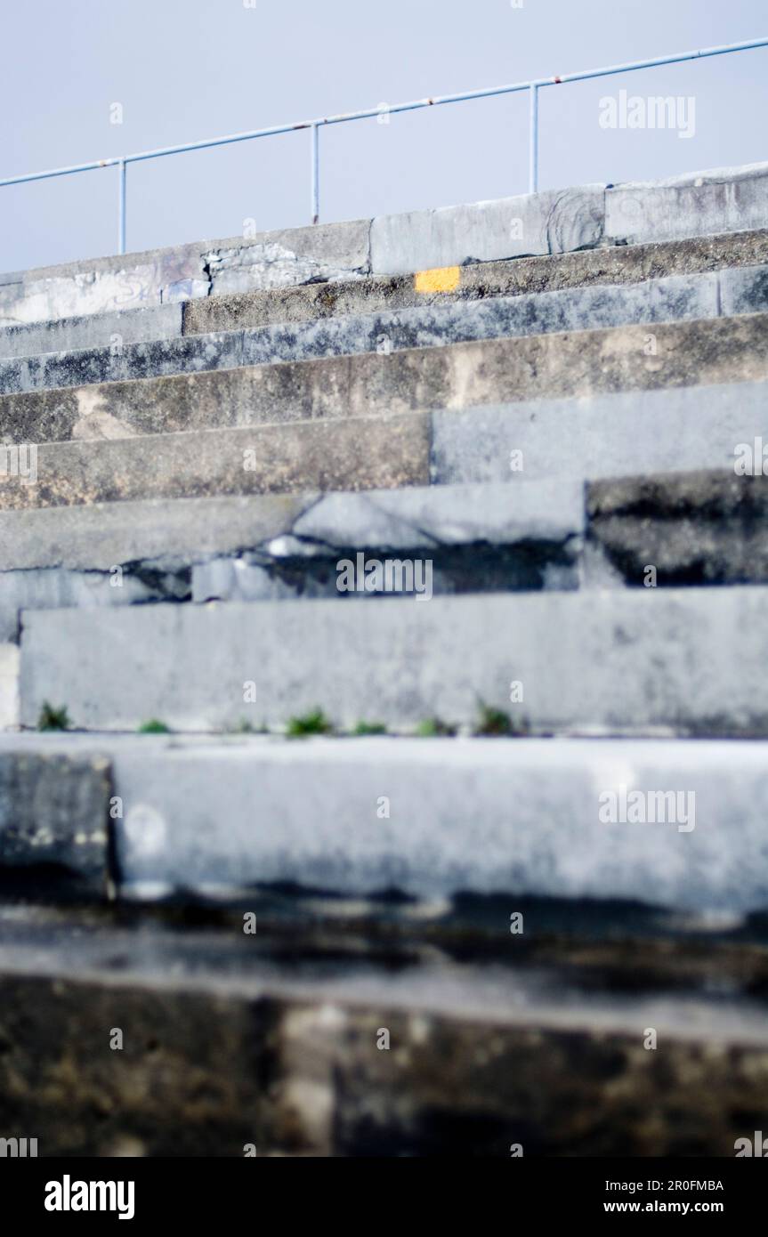 Staircase, former nazi party rally grounds, Nuremberg, Franconia ...