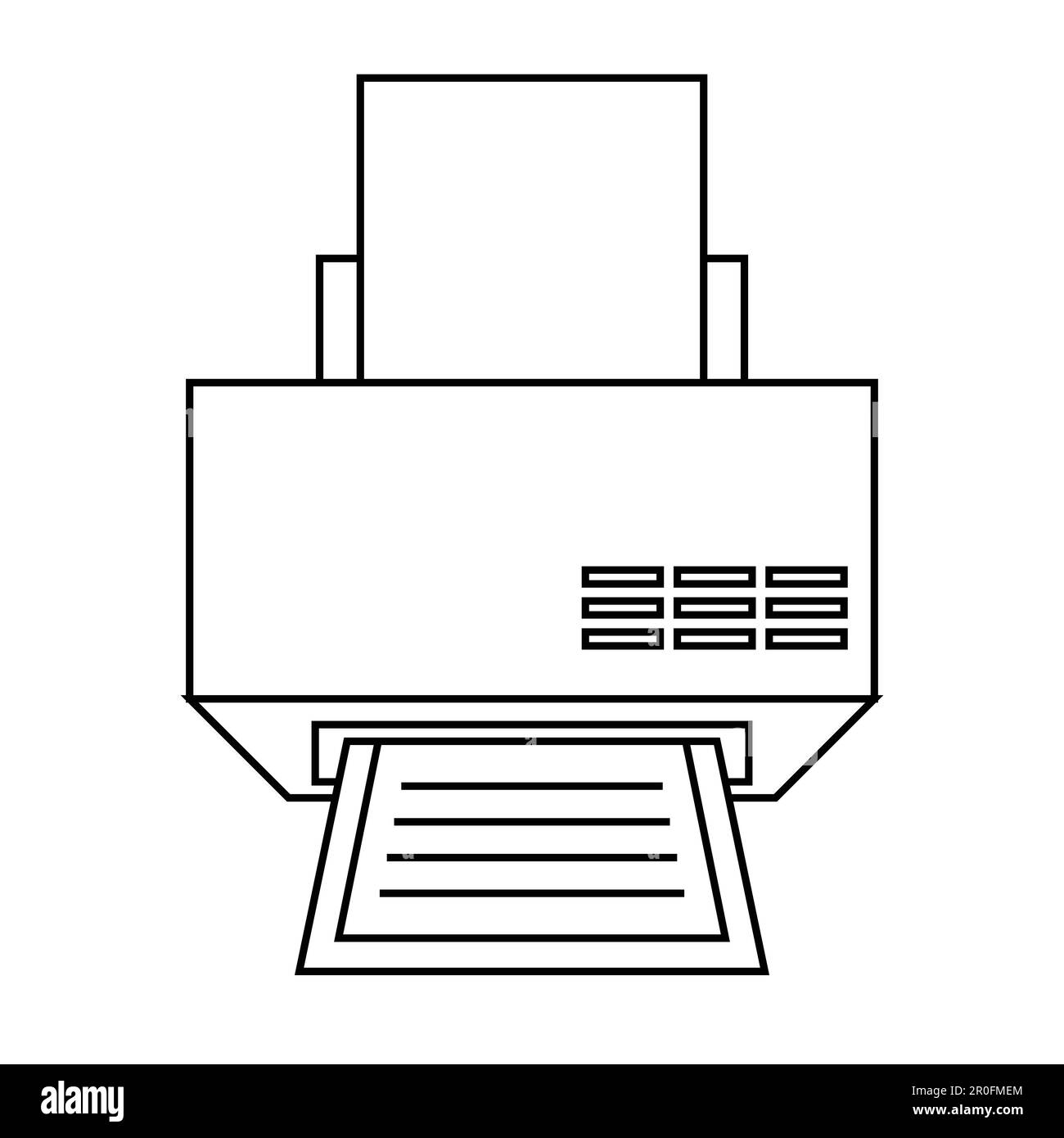 Printer line vector Icon on white background Stock Vector Image & Art ...