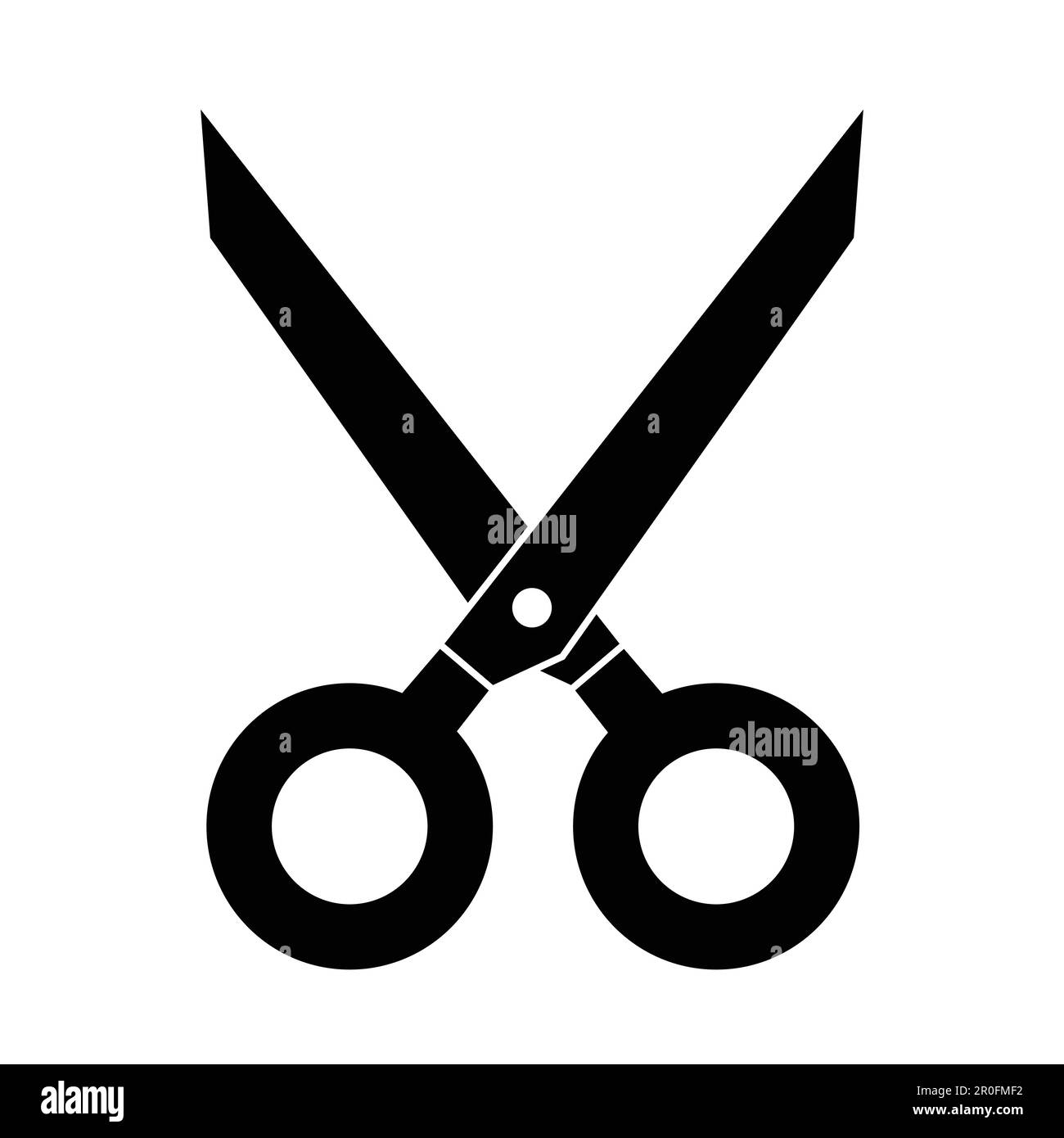 Black scissor icon on white background Stock Vector Image & Art - Alamy
