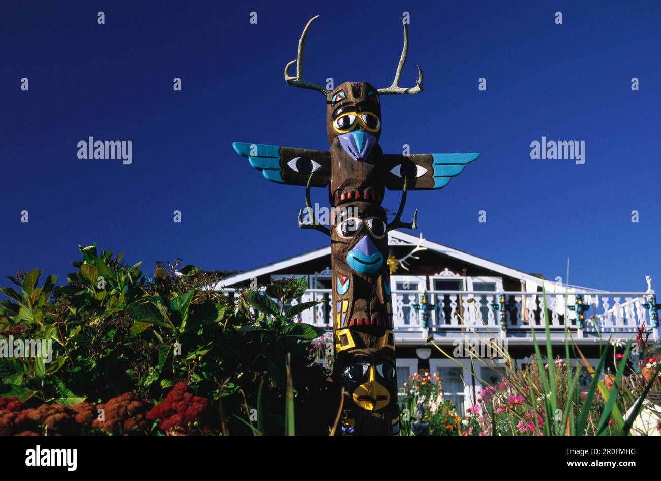 Landscape Gardening, Landscape garden with totem pole, Route Nr. 1 ...