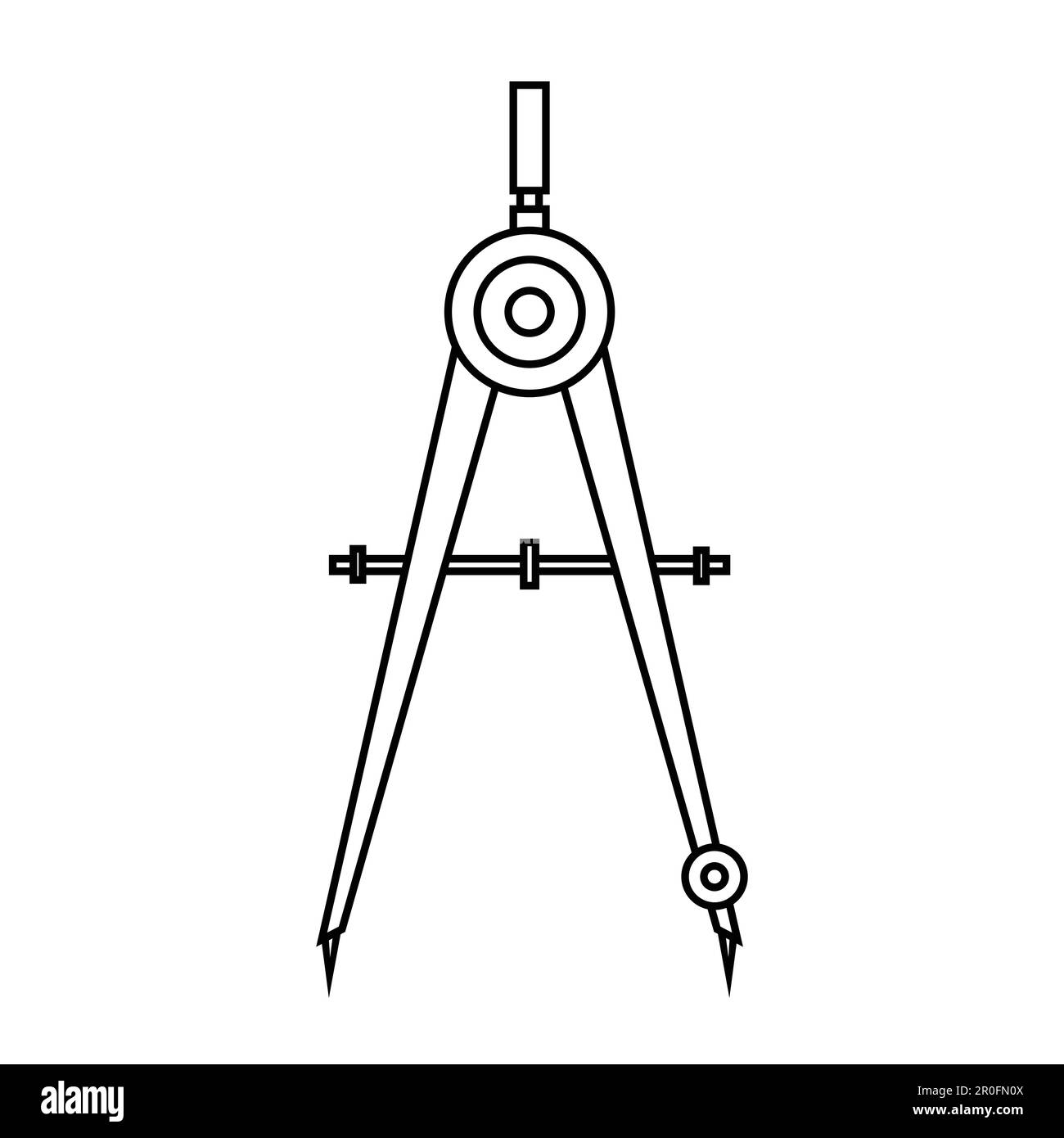 Dividers icon vector in line style. Dividers icon on white background ...