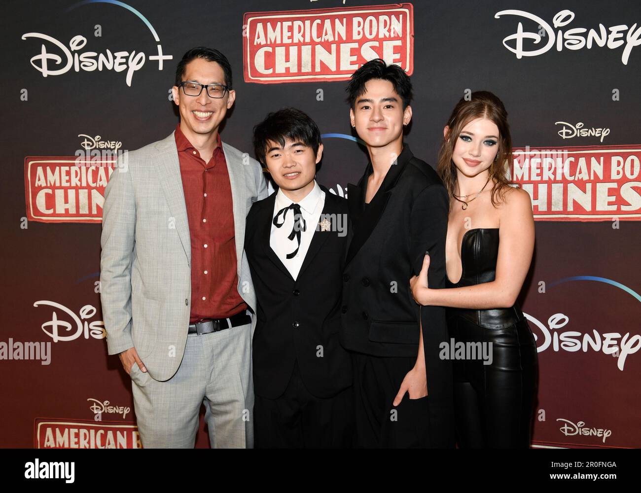 Gene Luen Yang, left, Ben Wang, Jimmy Liu and Sydney Taylor attend the ...