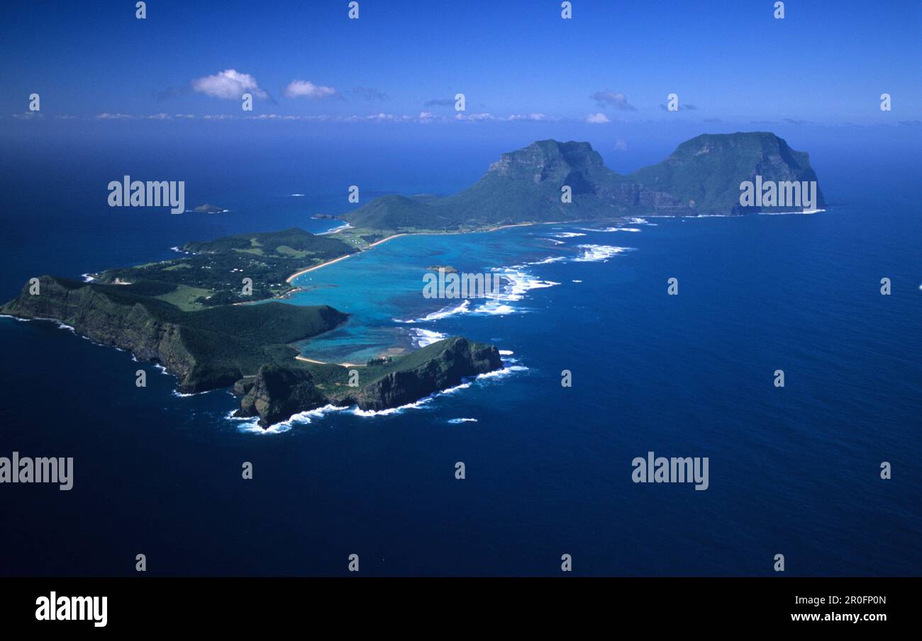 Lord Howe Island, Aerial photo of Lord Howe Island Stock Photo - Alamy