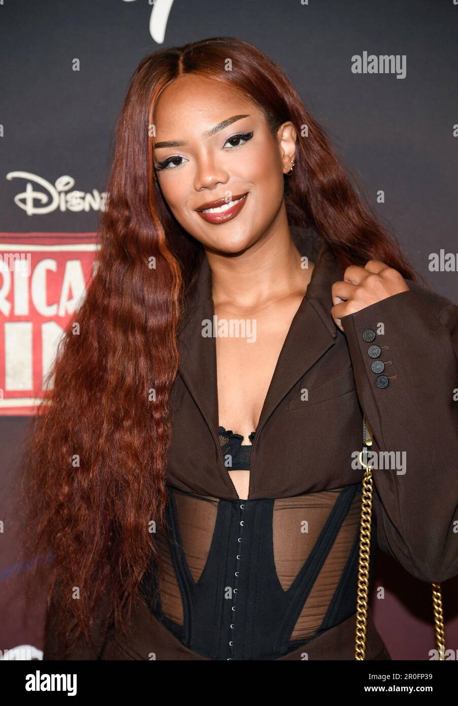 Riley Burruss attends the premiere of the Disney+ original series ...